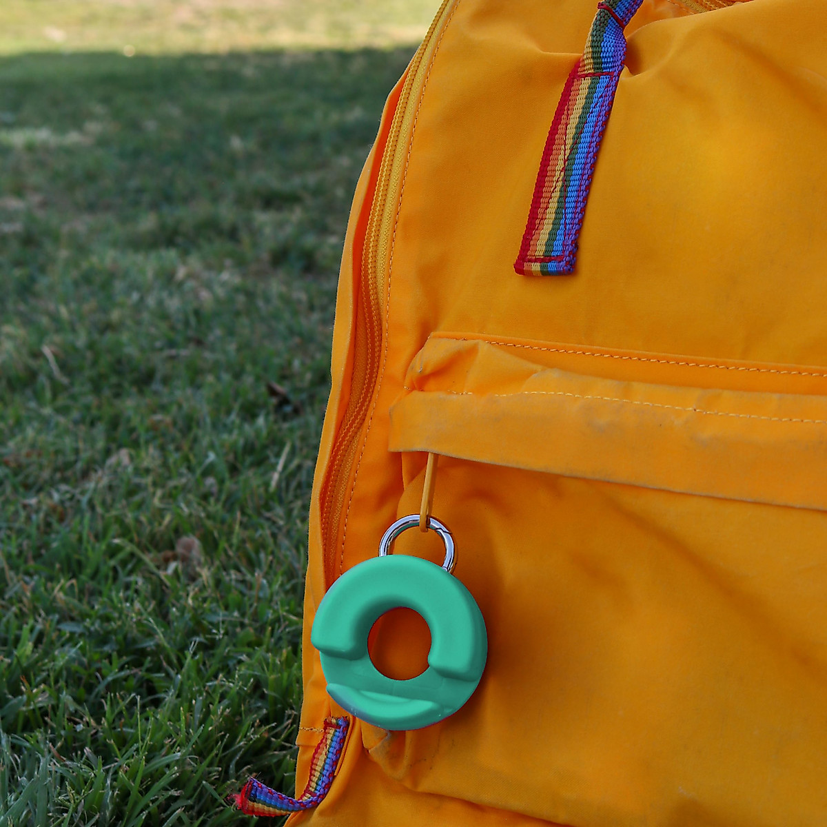 GoDonut – Phone Stand Mini – Portable Keychain Cell Phone Holder – Desk Accessory – Perfect for Travel, Office, Nightstand – Compatible with iPad Mini, iPhone & Most Smartphones – Teal