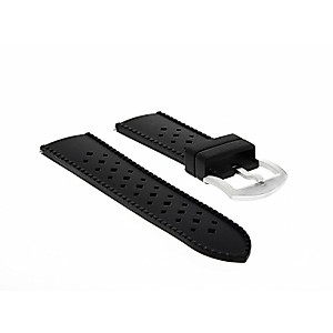 Ewatchparts 24MM SILICONE RUBBER WATCH BAND FOR IWC PILOT PORTUGUESE TOP GUN WATCH