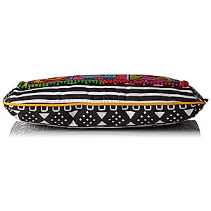 Laurel Burch Medium Crossbody Zipper Top 15"X10"-Dog Tails Patchwork