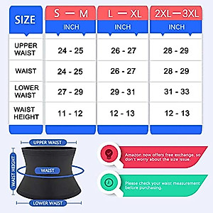 BESTSOTIM Women's Waist Trainer Belt for Lower Belly Fat, Plus Size Corset for Weight Loss, Tummy Wrap Workout Belt, Sweat Waist Trimmer Black