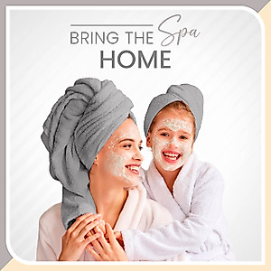 Martex 6-Piece Luxury 100% Cotton Towel Set | Quick Dry | Super Absorbent | Super Soft 100% Ringspun Cotton Towels | 2 Bath Towels | 2 Hand Towels | 2 Wash Cloths | Silver