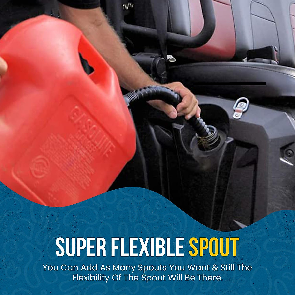 KP KOOL PRODUCTS Gas Can Spout Replacement with Extension Spout - Gas can nozzle - Gas can vent kit & Gasket Filters - Used for Old 5 Gallon gas can spout - Blitz - Midwest - Scepter and Other Brands