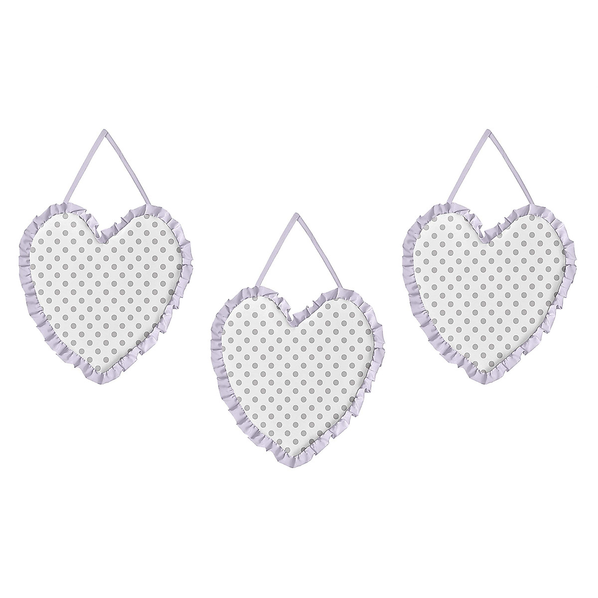 Sweet Jojo Designs Lavender Purple, Pink, Grey and White Shabby Chic Watercolor Floral Baby Girl Nursery Crib Bedding Set - 11 Pieces - Rose Flower Polka Dot