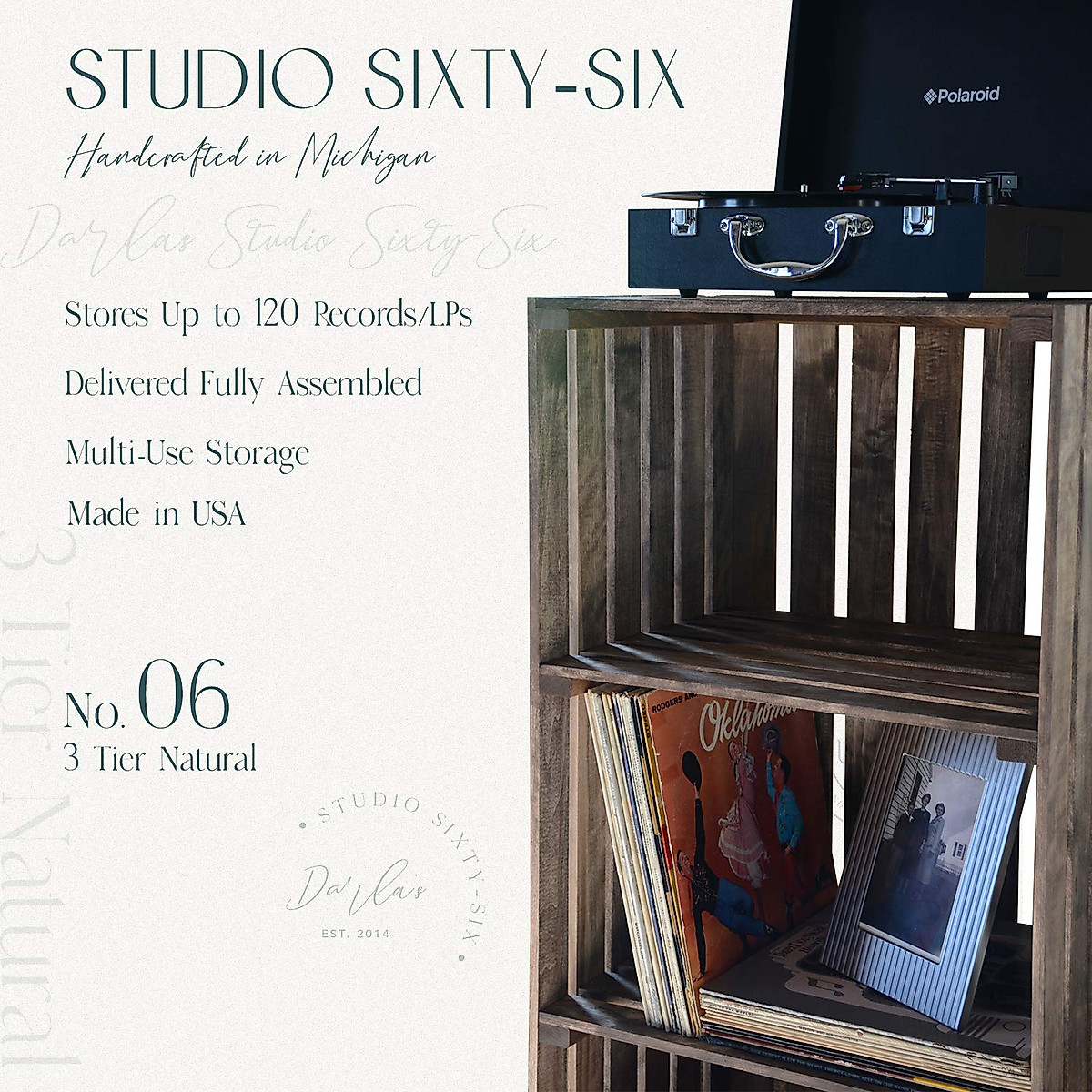 Darla'Studio 66 3 Tier Turntable Stand