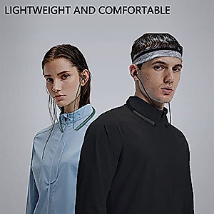 ESSONIO Bluetooth Headphones Wireless Earbuds Neckband with mic Noise Cancelling Wireless Headset 400 Hours Standby timefor Sports (in Ear Black)