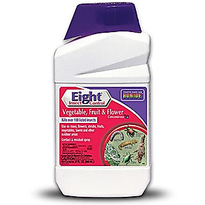 Bonide Eight Insect Control Vegetable, Fruit & Flower, 32 oz Concentrate Long Lasting Insecticide for Beetles and More
