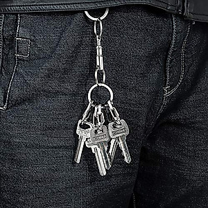 Bamboopack Quick Release Detachable Pull Apart Key Rings Pull Coupler Keychain Double Spring Split Snap Keyrings Separable Keychain Lock Holder Keychains Key Accessory(Pack of 3)
