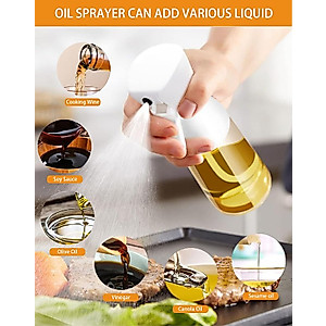 Oil Sprayer for Cooking Grilling BBQ Kitchen Tool Every Home Cook Oil Mister Healthier Cooking Experience Refillable Cooking Oil Sprayer Modernist Kitchen Lightweight Premium Oil Jar 200ml