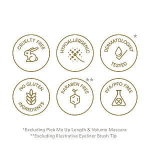 EM COSMETICS Illustrative Eyeliner, Liquid Eyeliner, 0.55 ml/ 0.019 fl oz (Brown Brush Tip)