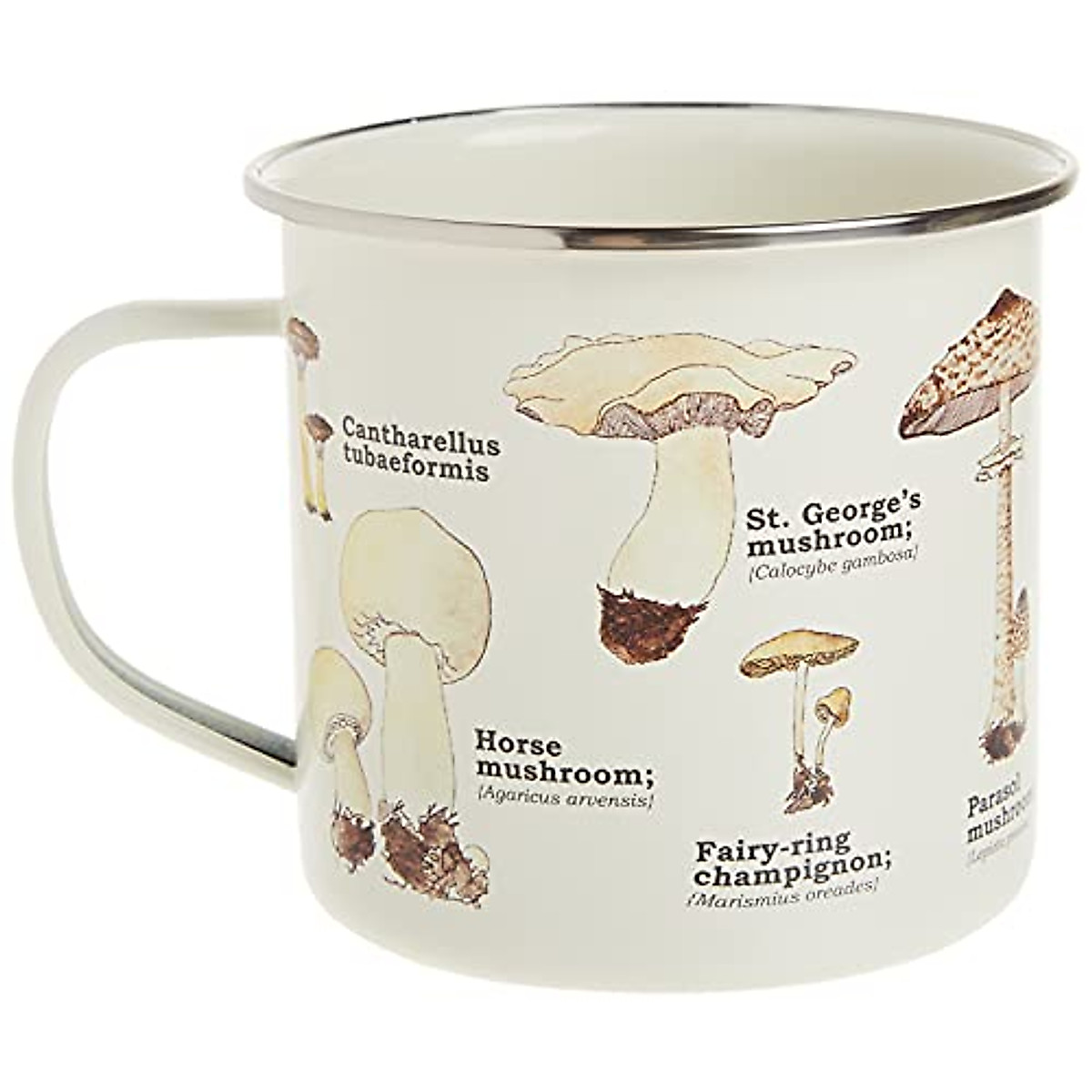 Gift Republic GR270058 Mushroom Enamel Mug, Multi, 500 milliliters