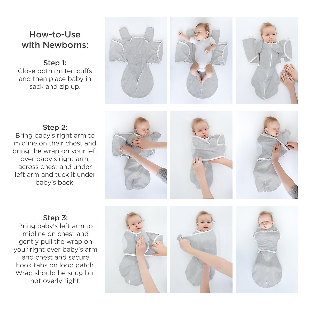 SwaddleDesigns 6-way Omni Swaddle Sack for Newborn with Wrap & Arms Up Sleeves & Mitten Cuffs, Easy Swaddle Transition, Better Sleep for Baby Boys & Girls, Sterling Polka Dot, Small, 0-3 Months