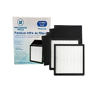 Merchandise Mecca Complete Replacement Filter Kit - 2 HEPA Filters & 4 Carbon Pre-Filters Compatible with Oreck WK01234QPC Fits Airvantage WK10002QPC / Airvantage Plus Pet WK10052QPC Air Purifiers