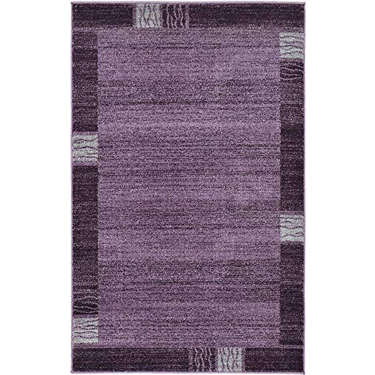 Unique Loom Del Mar Collection Area Rug - Sarah (3' 3" x 5' 3" Rectangle, Violet/ Purple)