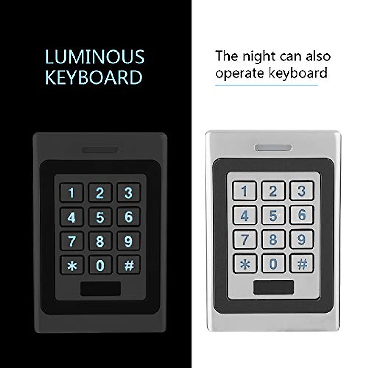 Waterproof IP67 RFID Card Door Access Controller, Keypad Security Door Access Control System, DC12V Access Controller Support 3000 Users, Intelligent Key Board 3 Way to Open Door