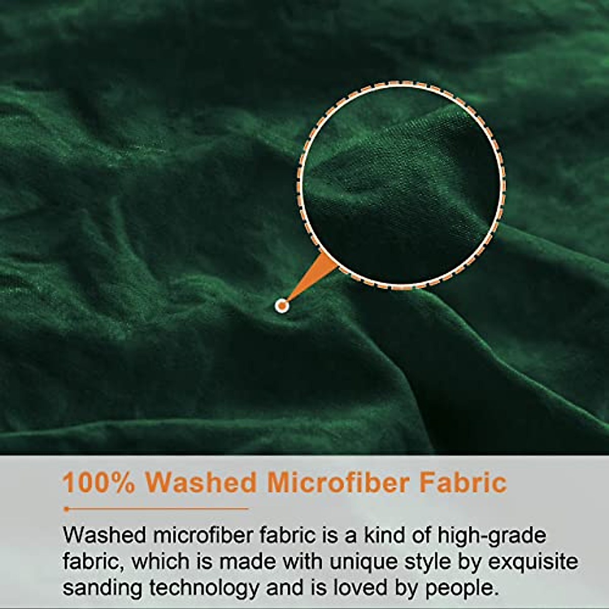 KAKABELL Duvet Cover Set Cal King Size,Ultra Soft Washed Microfiber 3 Pieces Bedding Set-with 8 Corner Ties 98x108 Inches -1 Duvet Cover+2 Pillowcases(Emerald Green,Cal King,No Comforter)