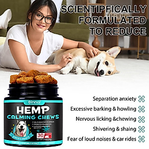 VCTSOF Calming Chews for Dogs 30 Cherws, Dog Calming Treats, Helps with Dog Anxiety, Separation, Barking, Stress Relief, Melatonin for Dogs, Sleep Calming Aid, All Breeds & Sizes (Pekingduck-30Chews)