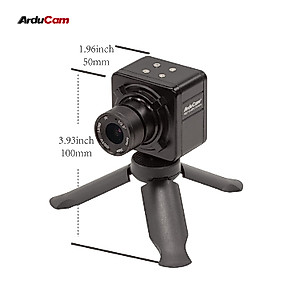 Arducam 1/3” AR0331 USB Camera with 4mm Manual Focus CCTV Video Lens, 3MP HDR UVC USB2.0 Webcam with Dual Microphones, Mini Tripod, and 6.56ft/2m Cable for Computer