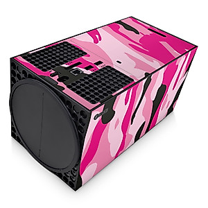 GNG Pink Camo Skins Compatible with Xbox Series X Console Decal Vinal Sticker + 2 Controller Set