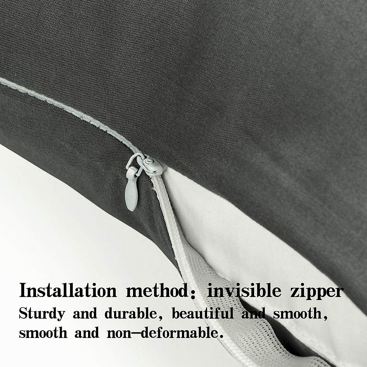 NTBAY Zippered Toddler Pillowcases Set of 2, 100% Brushed Microfiber 13x18 Pillowcases, Super Soft and Cozy Travel Kids Nursery Pillow Cases, 13x18 Inches, Dark Grey