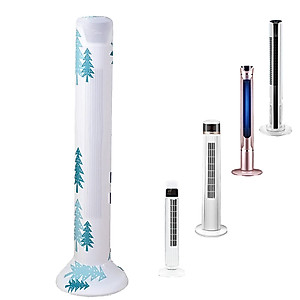 Yrzper Tower Fan Dust Cover Moisture proof Dustproof Tower Cover Washable Tower Sleeve Dust Proof Protective Cover Dustproof & Moisture-Proof for Household Tower Fan Pedestal (trees, Larger)