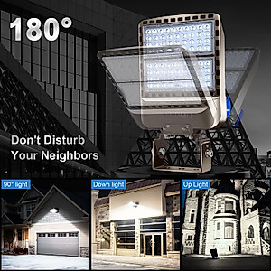 LEDMO LED Parking Lot Lights Adjustable Trunnion Mount 200W Dusk to Dawn Outdoor Lighting with Photocell Flood Area Lights 5000K Commercial Wall Mount IP65 Led Shoebox Lights