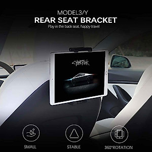 SPEEDPARK for Tesla Accessories Model 3/Y Car Headrest Mount，Angle Adjustable Headrest Mount，Universal Tablet Holder Phone for Car Backseat，for 6.3" to 10.5" iPad/Tablet/Smartphone/Nintendo Switch