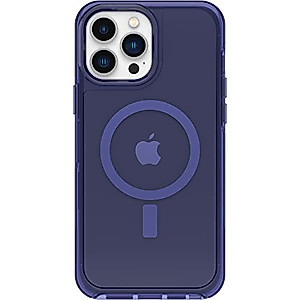 OtterBox iPhone 13 Pro Max & iPhone 12 Pro Max Symmetry Series+ Case - Feelin' Blue, ultra-sleek, snaps to MagSafe, raised edges protect camera & screen