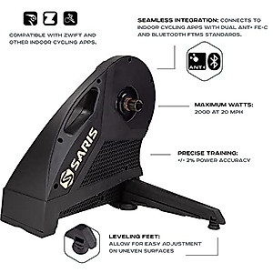 Saris H3 with Zwift Membership Direct Drive Smart Bike Trainer , Black