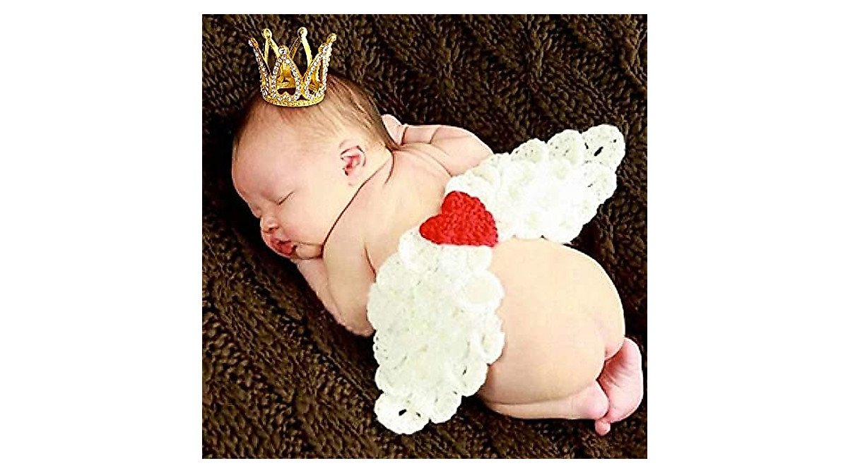 Mini Infant Crown Cake Topper - Elegant Baby Photo & Party Decor