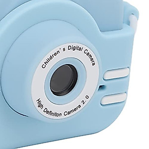 Shanrya Kids Photo Video Camera, Kids Digital Camera Multifunctional Rechargeable Cute for Gifts(Single Shot Blue)