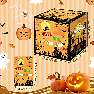 Halloween Party Game Card Box Costume Contest Ballot Card Box, 50 Ballot Voting Cards, Cast Votes for Your Favorite Costumes, Game & Party Supplies for Home, Work, School, & Bar Costume Parties Decor