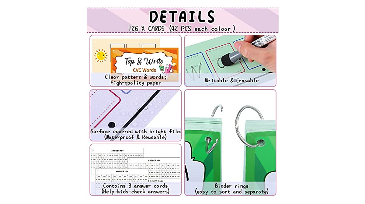 CVC Word Flash Cards: Learn & Trace for Preschool Kids