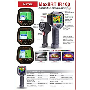 Autel Thermal Camera Autel IR100 Auto-Focus for Instant Thermal Imaging Dual Camera Wi-Fi Image Transfer to PC or MaxiSys Tablet