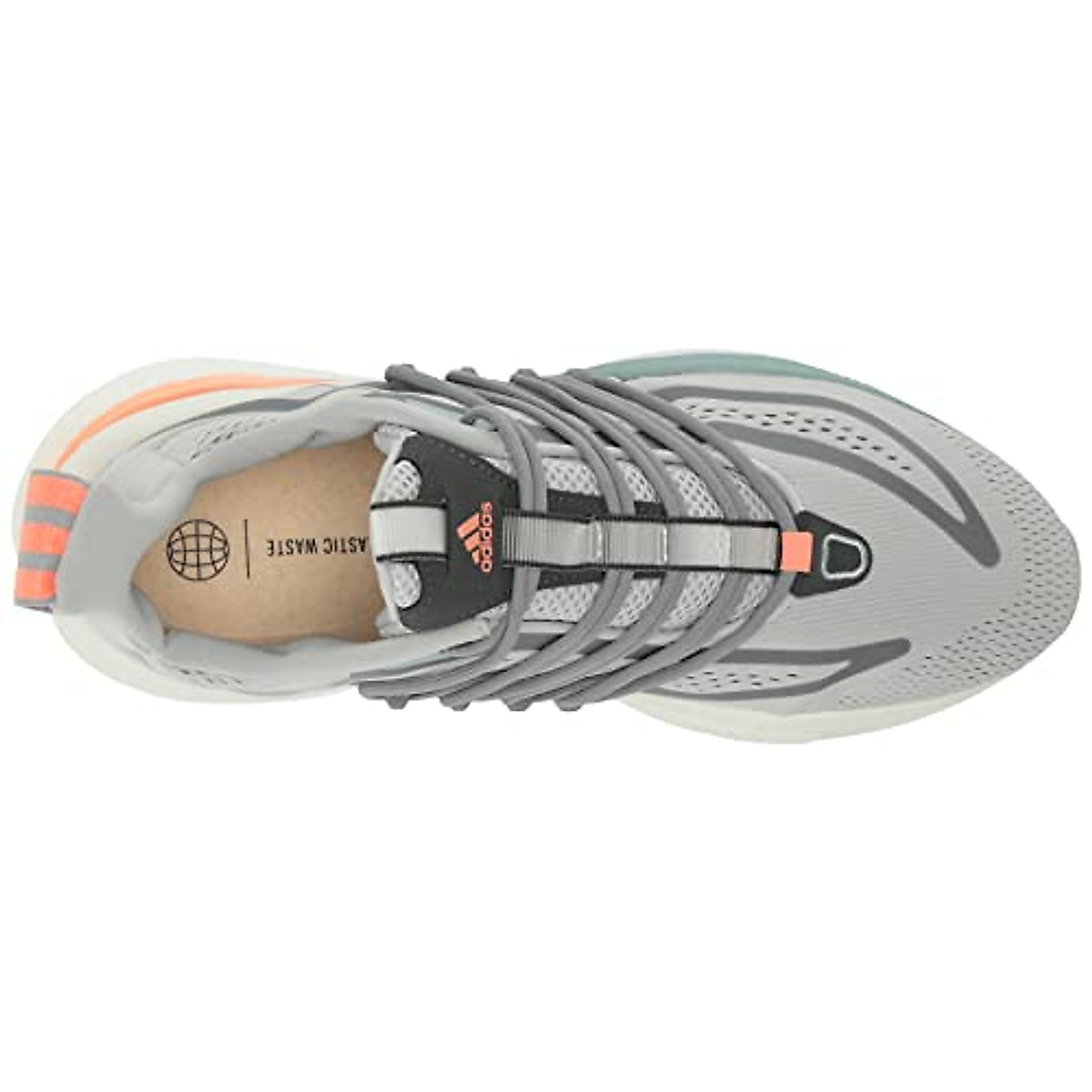 adidas Men's Alphaboost V1 Running Shoe, Grey/Coral Fusion/Magic Grey, 9