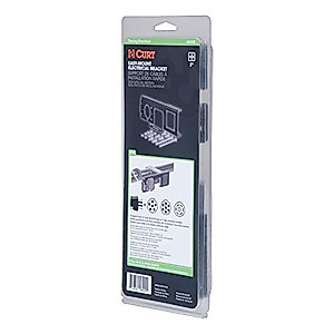 CURT 58000 Easy-Mount Vehicle Trailer Wiring Connector Mounting Bracket for 2-Inch Receiver, 4 or 5-Way Flat, 6 or 7-Way Round, GLOSS BLACK POWDER COAT