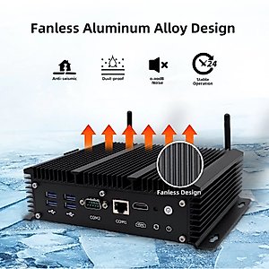 Firewall Micro Appliance Mini PC Core i7 10510U, 6 i225 2.5Gbe LAN, 32GB DDR4 RAM 1TB SSD, HD, USB3.0, 2* COM, Mini PCI E Wifi, SIM Card Slot, AES-NI, W 10 pro, VPN Router, Network/Industry