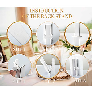 Wedding Table Numbers 1-20, Flower Wedding Decor, 4x6 Standing Sign Self-Standing Table Numbers for Bridal Showers, Baby Showers, Special Event, Reception & Decorations