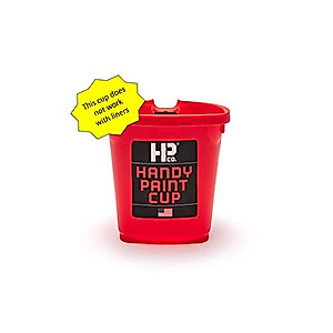 HANDy Paint Cup Holds 16 oz. of Paint or Stain, Integrated Magnetic Brush Holder, Ideal for Trim Work, Touch-ups, 1 Pack