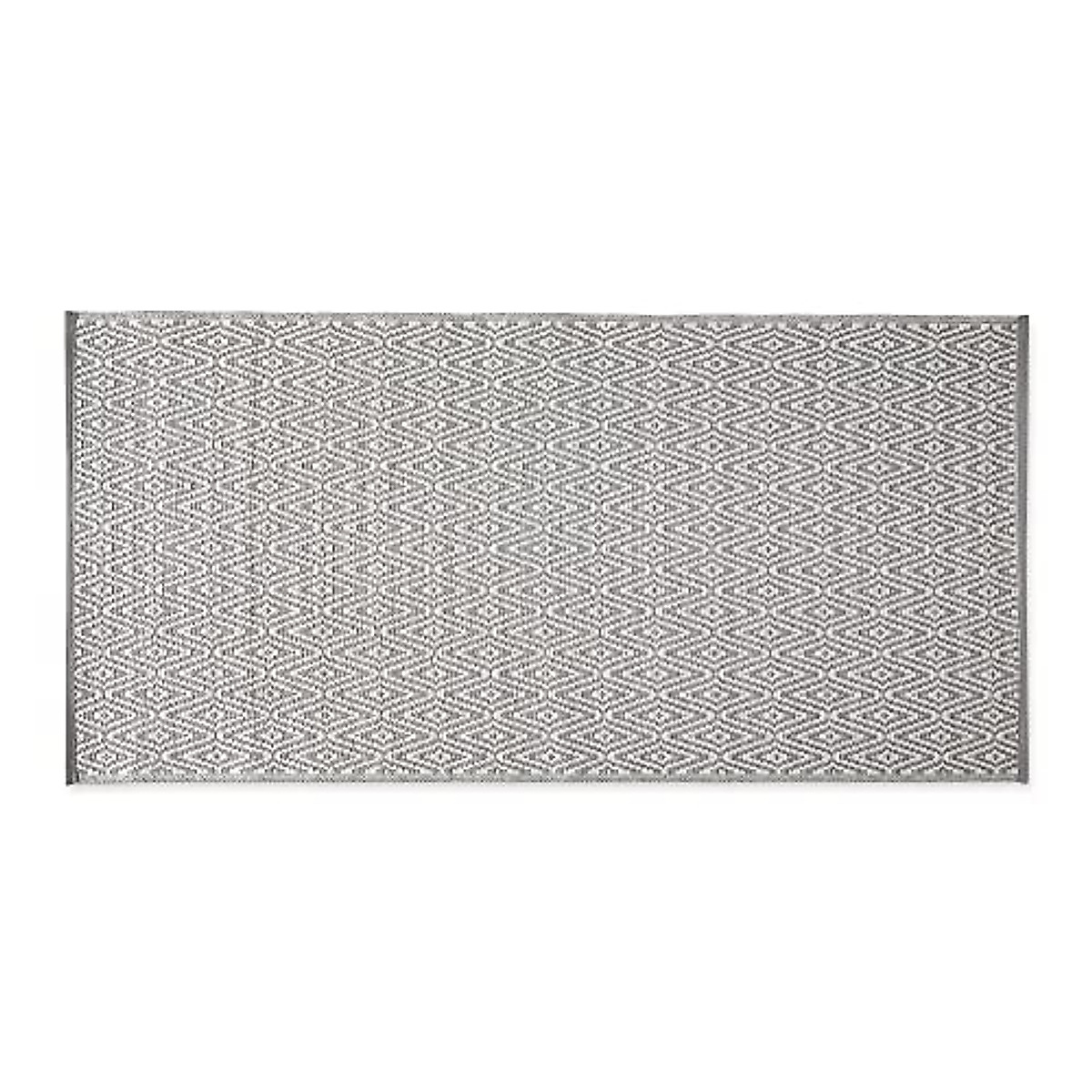 DII Reversible Indoor/Outdoor Diamond Woven Rug, 3x6', Gray