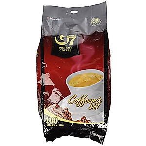 Trung Nguyen - G7 3 In 1 Instant Coffee - 100 Single Serve Packets | Roasted Ground Coffee Blend with Creamer and Sugar, Suitable for Most Coffee Brewing Methods, (16gr/stick)