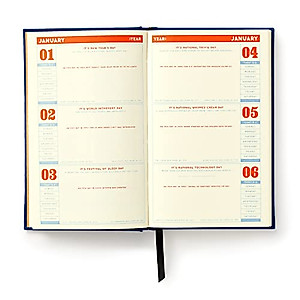 Brass Monkey Things I’ll Cancel Later – Undated Mini Planner Vintage Library Book Inspired with Embossed Gold Foil Artwork Cloth Cover