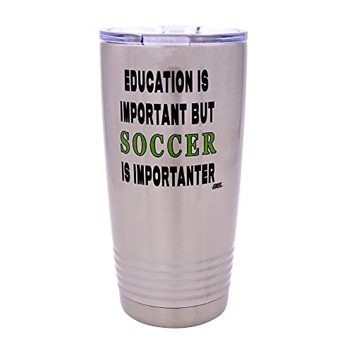 Rogue River Tactical Funny Soccer PLayer 20 Oz. Travel Tumbler Mug Cup w/Lid Education Important Gift Idea