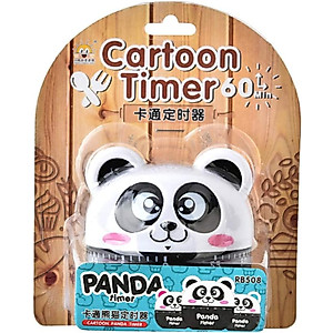DOITOOL Kitchen Timer Cute Cartoon Animal Countdown Timer Black Panda Bear Cooking Alarm Clock for Cooking Baking Students Sport Game Reminder