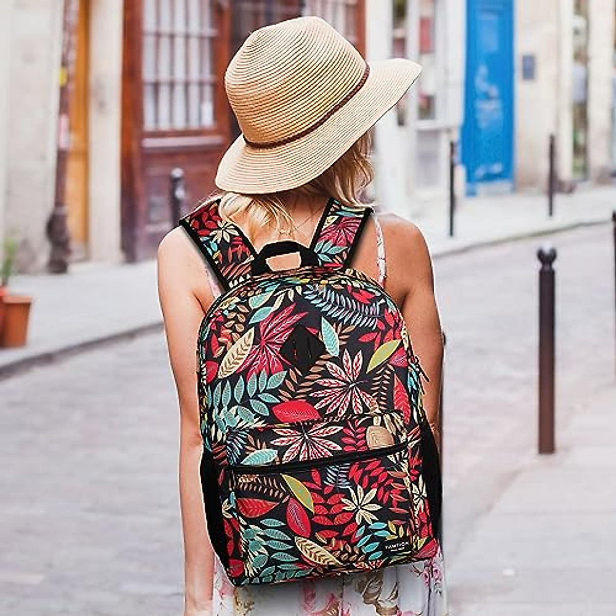 YAMTION Laptop Backpack Women,School Backpack Printing with USB Port for College Work Business Travel