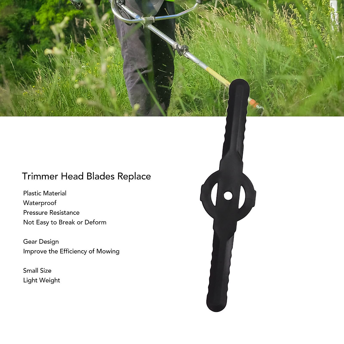 Gavigain 30PCS Head Blades,String Trimmer Head Blades Replace Plastic Cutter Blades Replacement Wacker Head Blades Longs Lawn Mowing Eater Blades Accessories for Cordless Grass Trimmer