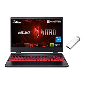 acer Nitro 5 15.6" FHD 144Hz Laptop | Intel Core i5-12500H | 32GB RAM | 1024GB SSD | NVIDIA GeForce RTX 3050 | Backlit Keyboard | Windows 11 Home | Bundle with 64GB USB Flash Drive