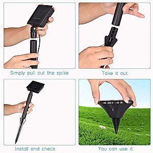 Solar Paw Print Lights (Set of 4), Warm White(3000-4500k) (Warm White)