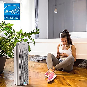 Pure Enrichment ENERGY STAR-Rated True HEPA Elite Air Purifier with Smart Air Quality Monitor for Large Rooms