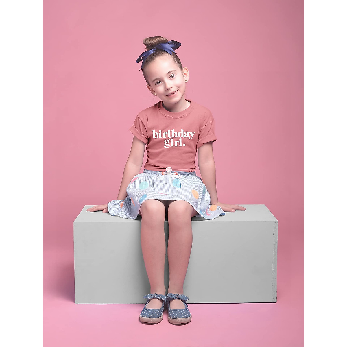 Birthday Girl Shirt Outfit Year Old Kids for Toddler 1st 2nd 3rd 4th 5th 6th 7th (Mauve, 12 Months)