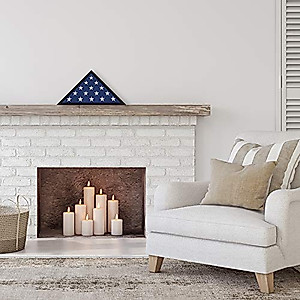 Americanflat Small Flag Case Frame - Black Wrapped MDF Wood - Fits Small Size 3x5 Folded Flag - Memorial Flag Frame Display Case for Table or Wall Display with Hanging Hardware Included